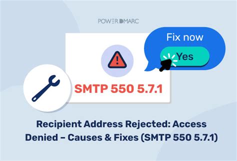 Recipient Address Rejected Access Denied Fix Smtp 550 571 Errors