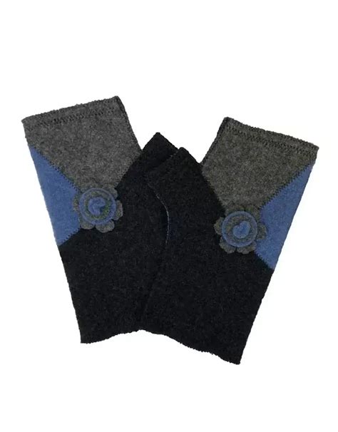 Woolflower Fingerless Wool Gloves Coyote Moon