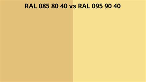 Ral 085 80 40 Vs 095 90 40 Ral Colour Chart Uk