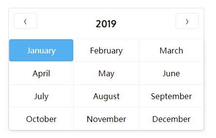 A Simple And Elegant Month Picker For Vue