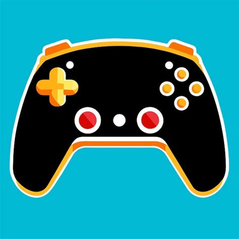 Ilustração Vetorial De Cor Plana Do ícone De Linha Do Joystick Gamepad