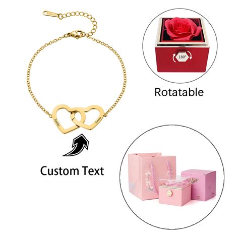 Personal Isierte Edelstahl Gravierte Herz Name Armband Freundschaft