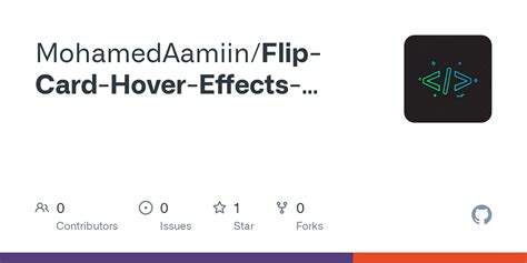 GitHub MohamedAamiin Flip Card Hover Effects Using HTML And Css