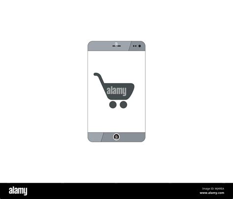 Online Sopping Icon Concept Flat Style Vector Illustration Stock Vector