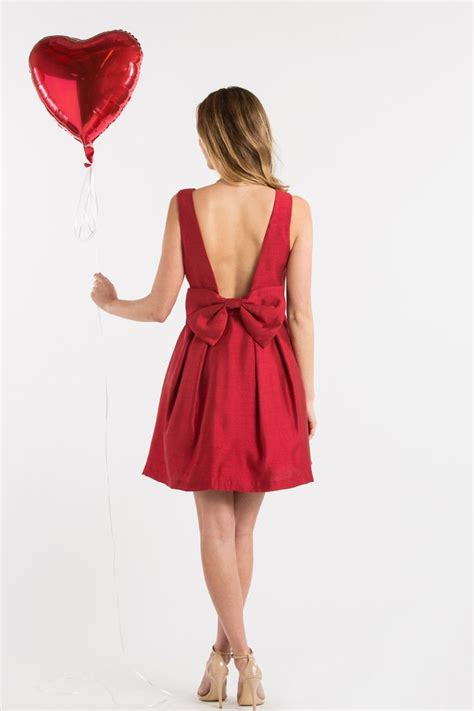Blaire Red Bow Back Dress Morning Lavender Bow Back Dresses Cute