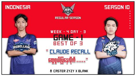 Game 1 REBELLION ZION Vs EVOS LEGENDS MPL INDONESIA SEASON 10 YouTube