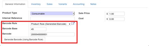 Generate Barcodes For Products The Odoo Store