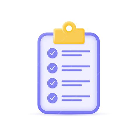 Premium Vector 3d Checklist With Check Marks In A Minimalistic