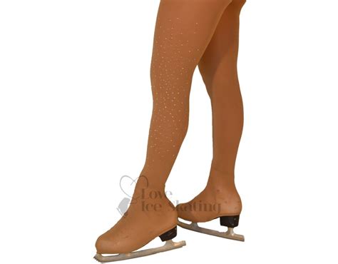 Over Boot Skating Tights Tan Wcrystals Love Ice Skating