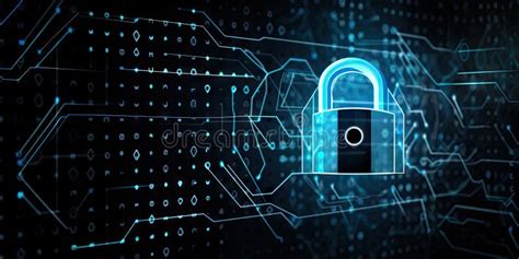 Cybersecurity And Data Concept Lock Binary Digits Key Background