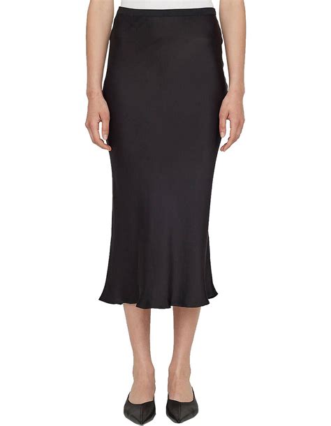 Anine Bing Bar Silk Midi Skirt David Jones