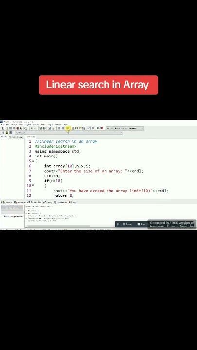 Linear Search In Array C Data Structure Linearsearch Remix Coding