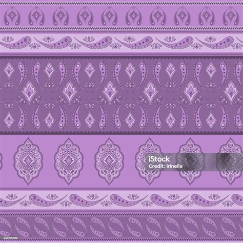 인도 꽃 페이 즐 리 패턴 벡터 원활한 테두리입니다 빈티지 꽃 인도네시아 바 틱 사롱 직물에 대 한 민족 장식 동양의 민속 집시 요가 의류 Boho 침실 직물 담요를 위한