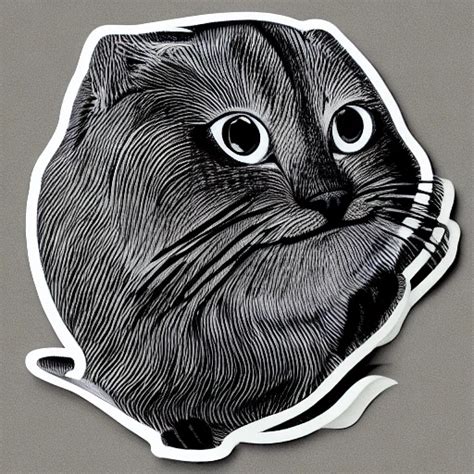 Stable Diffusion Prompt Grey Cat And Heartfelt Sticker Prompthero