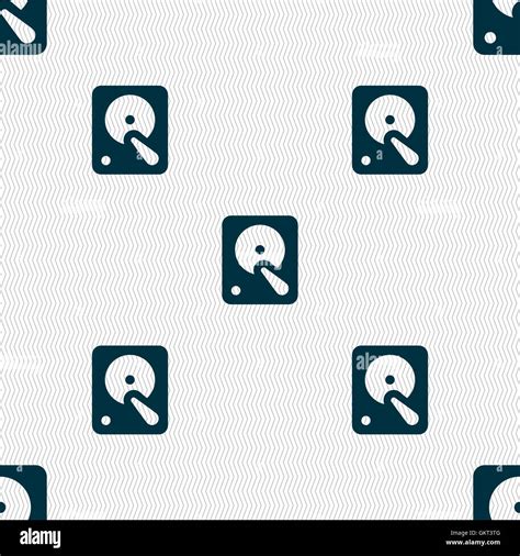 Hard Disk Icon Sign Seamless Pattern With Geometric Texture Vector Stock Vector Image And Art