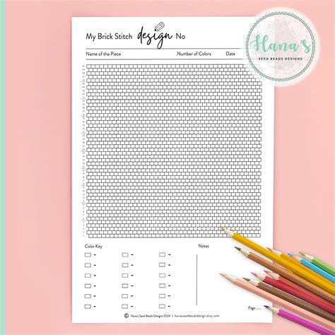 Brick Stitch Beading Graph Paper For Brick Stitch Seed Bead Patterns Printable Blank Beading