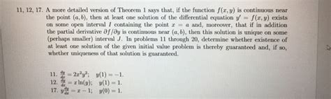 solved 11 12 17 a more detailed version of theorem 1 says