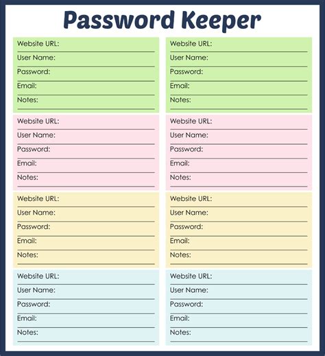 10 Best Free Printable Password Log Sheets Pdf For Free At Artofit