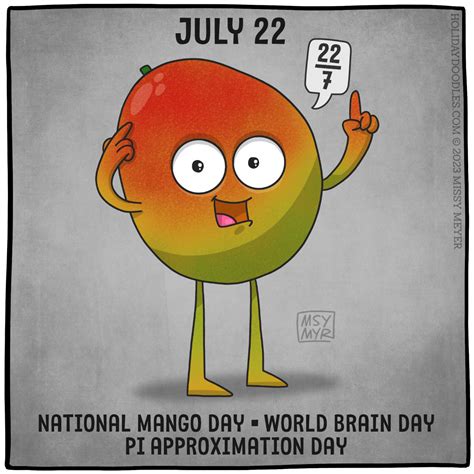 July 22 Every Year National Mango Day World Brain Day Pi