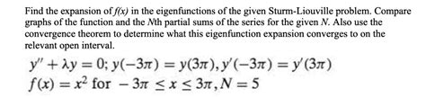 solved find the expansion of f x in the eigenfunctions of