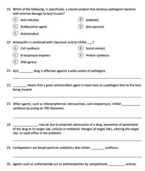 Solved 13 Antimicrobials Generally Act Either By Directly