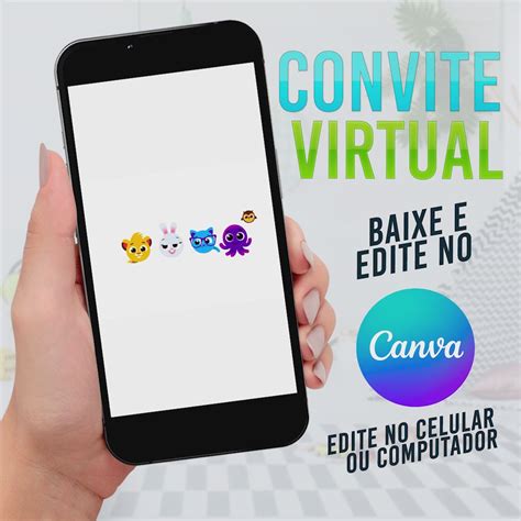 Bolofofo Convite Animado No Canva Convite Bolofofo Festa Bolofofo Festália Design