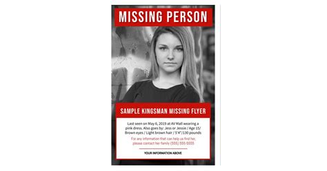 uspa offers free missing person flyer with press release distribution