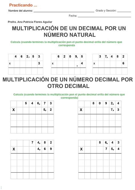 Tomi Digital Multiplicaci N De N Meros Decimales