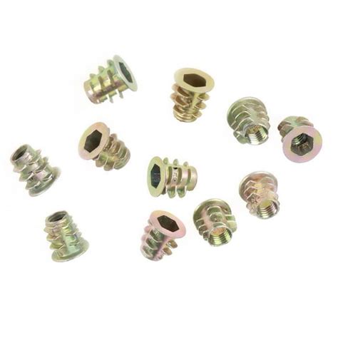 Crou hexagonal de tête d entranement Insert En Bois M5 10Mm Fileté