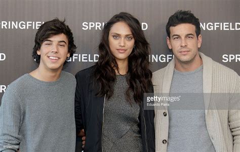 Actor Mario Casas His Brother Oscar Casas And Model Dalianah