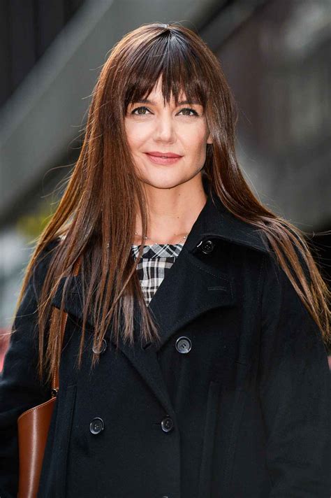 Katie Holmes Gets Bangs Hairstyle Pics Us Weekly