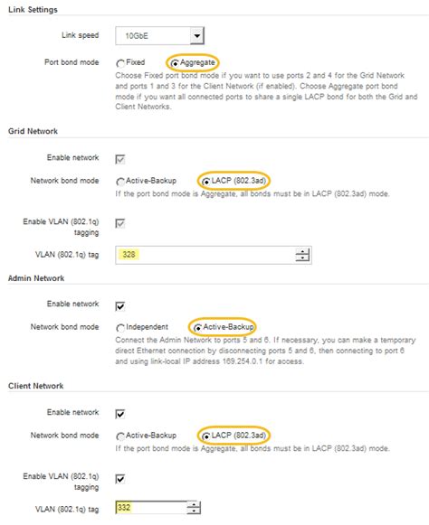 Configuring Network Links Sg6000