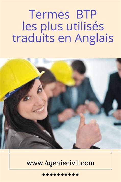 Traduction BTP en anglais Les termes les plus utilisés en génie civil