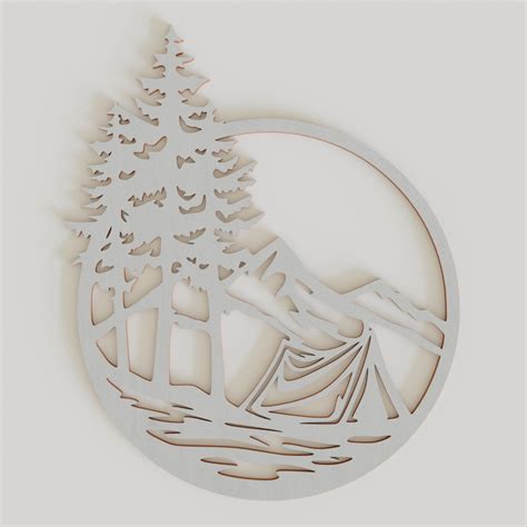 Camping Wood Wall Art Double Cut Designs Llc