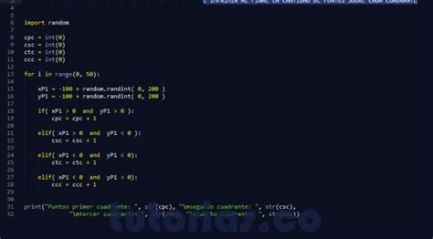 Ciclo For Python Contador De Puntos Sobre Cuadrantes