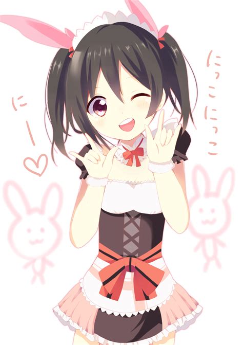 Safebooru Black Hair Blush Headdress Long Hair Love Live School Idol