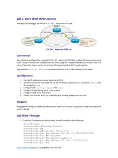 Lab 1 OSPF With Three Routers Lab 1 Ospf With Three Routers Pdf PDF4PRO