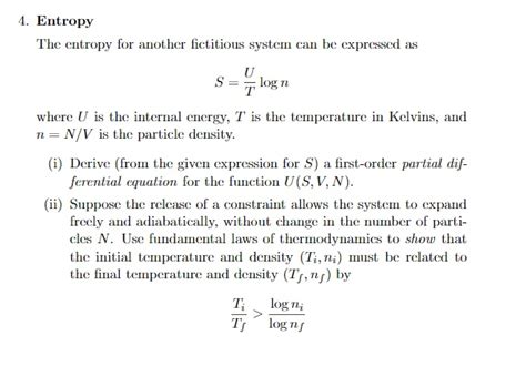 Entropy Chegg