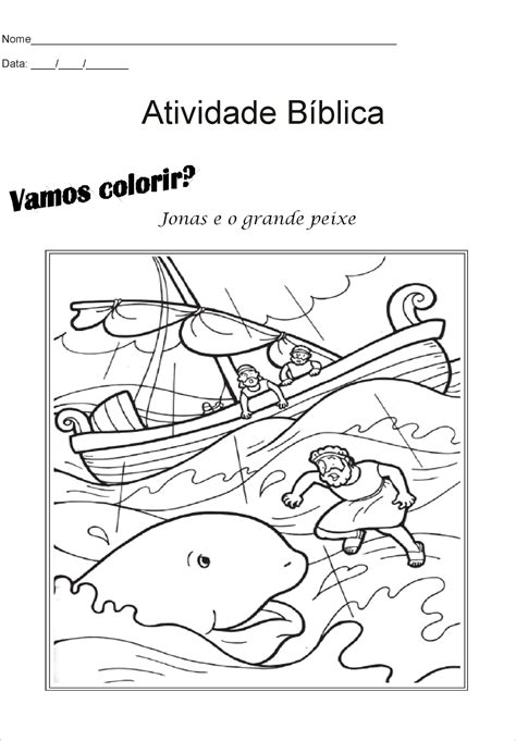 Tia Lu e os Amiguinhos de Jesus Jonas e o grande peixe Atividade Bíblica