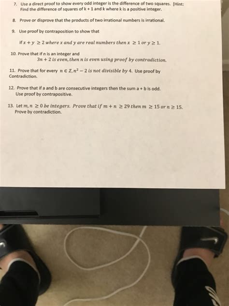 Solved Use A Direct Proof To Show Every Odd Integer Is Chegg