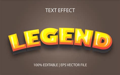 Premium Vector Legend Text Effect Editable Text Style