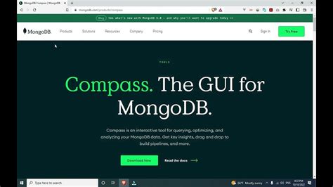 Como instalar Mongo Compass y conectarlo a Mongo Atlas - YouTube