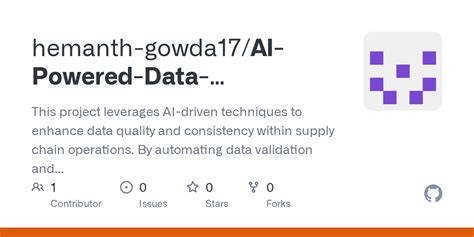 github hemanth gowda17 ai powered data validation and standardization in supply chain main