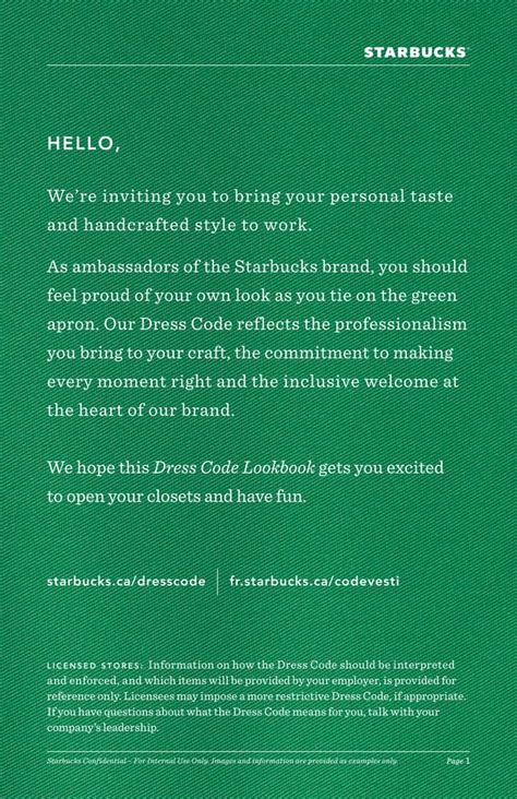 Lookbook Starbucks Dress Code Ppt