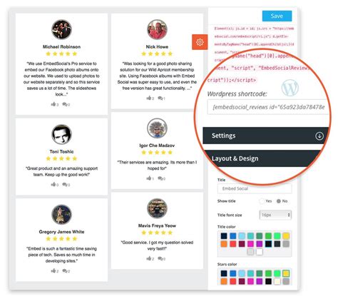 embed facebook reviews in wordpress website with plugin embedsocial