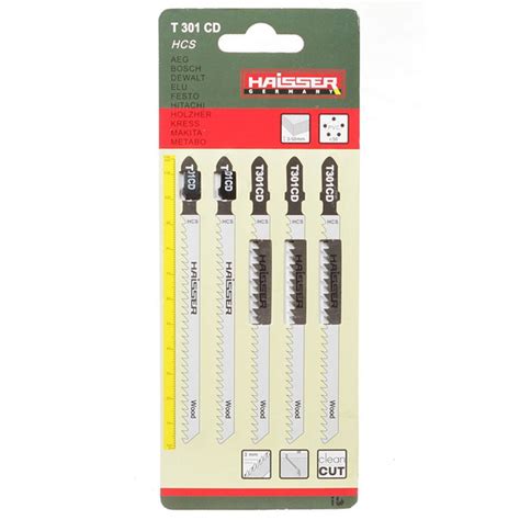 Набор пилок для электролобзика Haisser 5 шт 10 65 мм заостренные