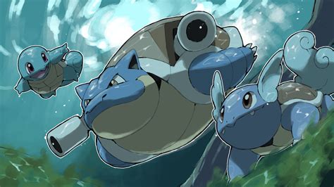 Squirtle Blastoise And Wartortle Pokemon Drawn By Blacknirrow Danbooru