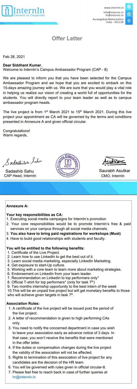 Siddhant Kumar On Linkedin Internin Internincampusambassador