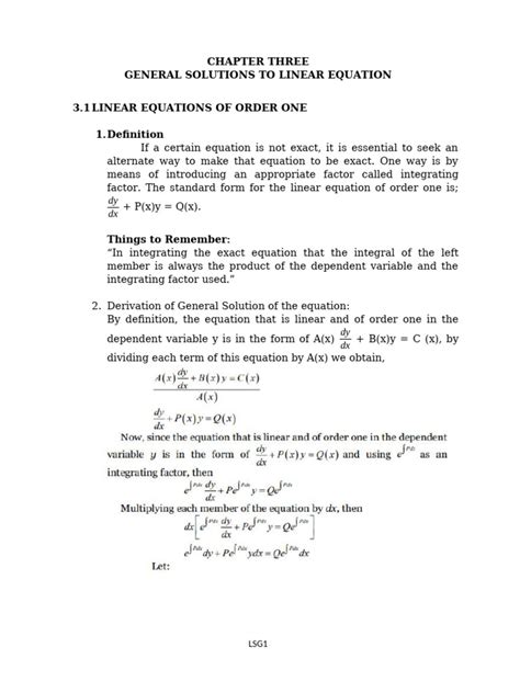 Chapter 3 Diff Equations Pdf Equations Differential Calculus