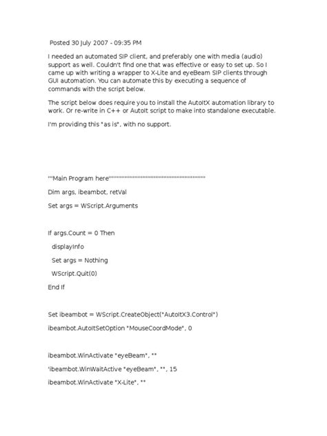 x lite wrapper autoit pdf scripting language command line interface